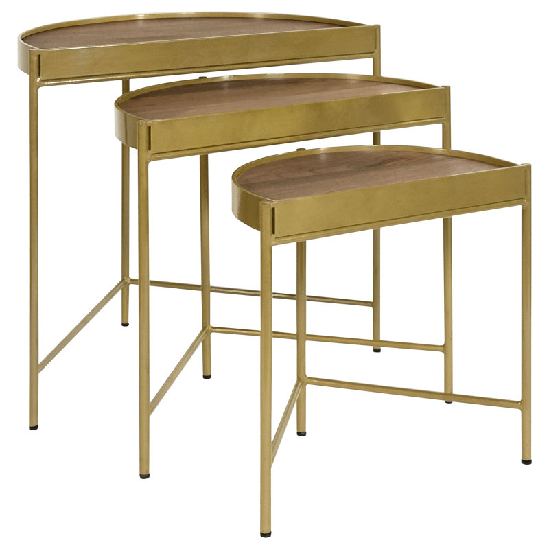 Mercer41 Klodeta 3-Piece Nesting Table | Wayfair